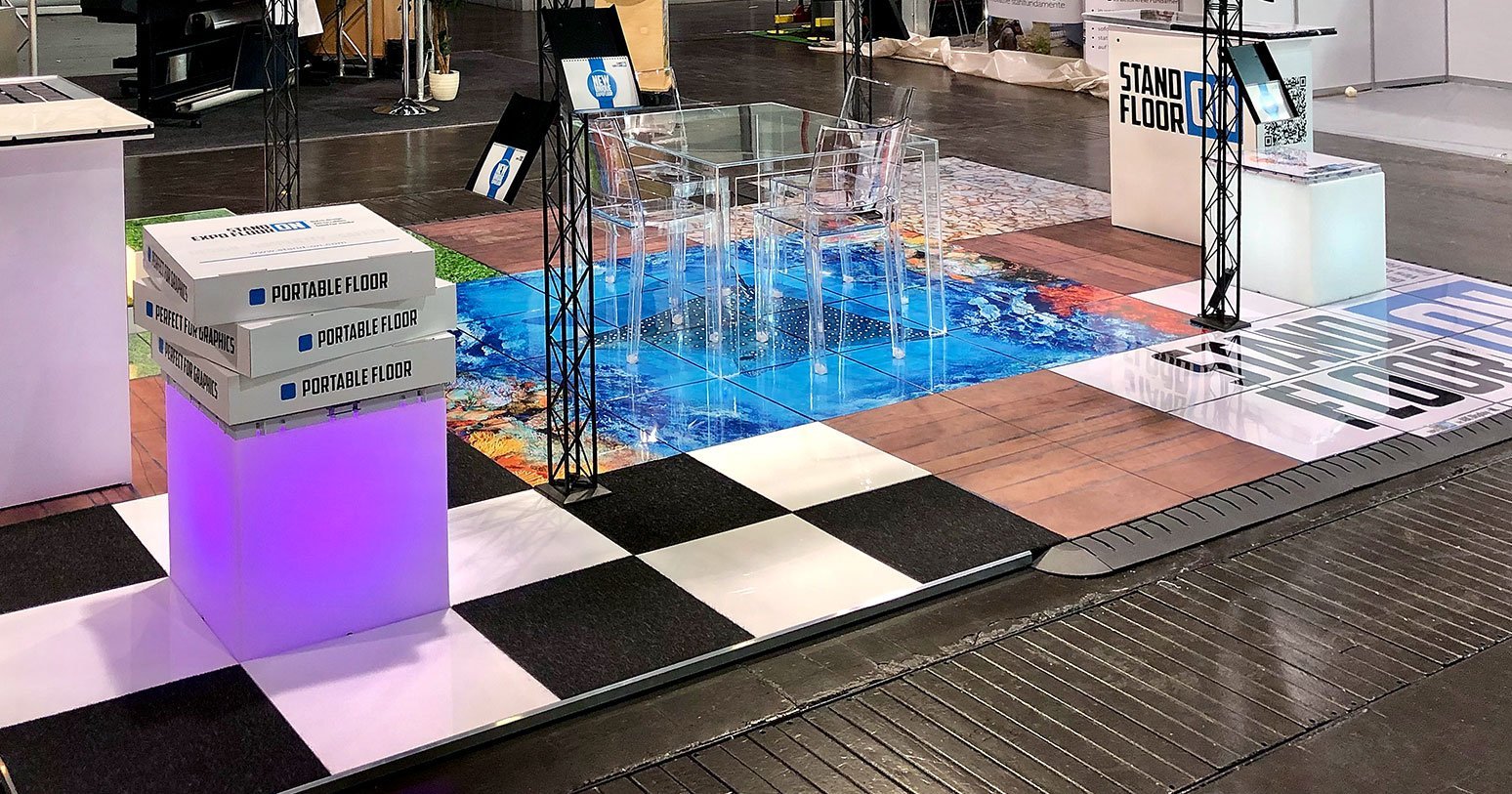 Exhibition floor for LED exhibition stands | Easy to install